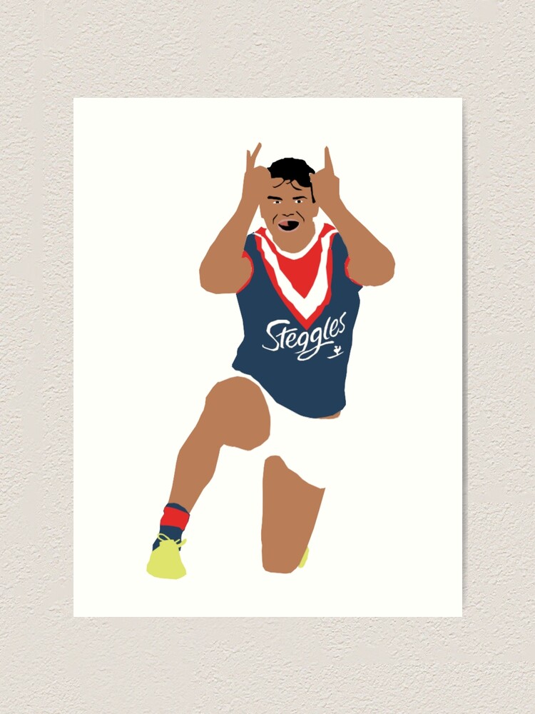 "Latrell Mitchell Sydney Roosters" Art Print for Sale by Rhys40 | Redbubble