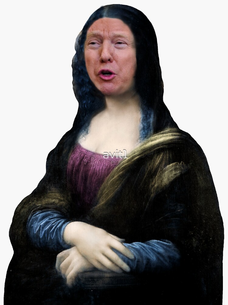 "Mona Trump" Sticker for Sale by avit1 | Redbubble