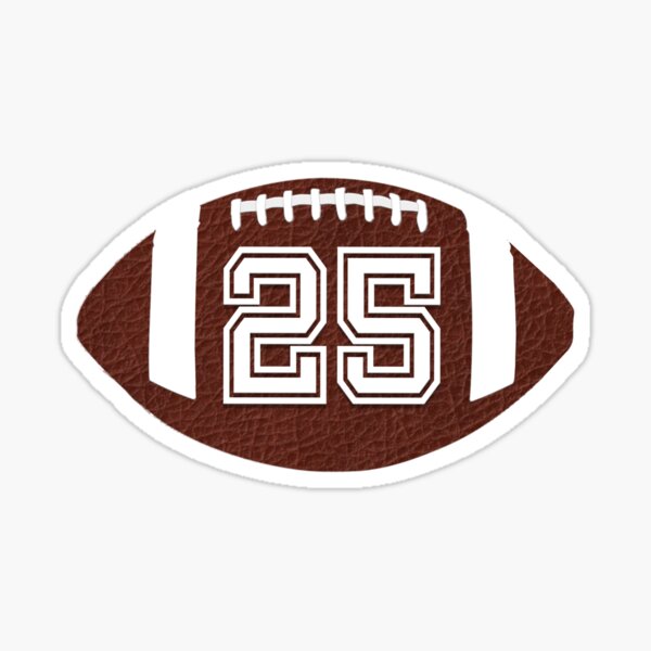 "American Football Jersey No 25 Uniform Back Number #25" Sticker by ...