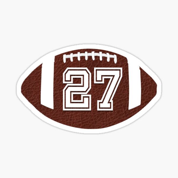 "American Football Jersey No 27 Uniform Back Number #27" Sticker for ...