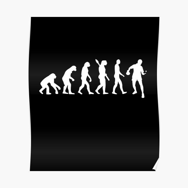 "Table tennis - evolution of man" Poster for Sale by Mohja-Design ...