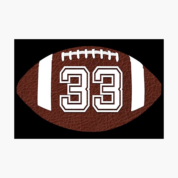 "American Football Jersey No 33 Uniform Back Number #33" Photographic ...