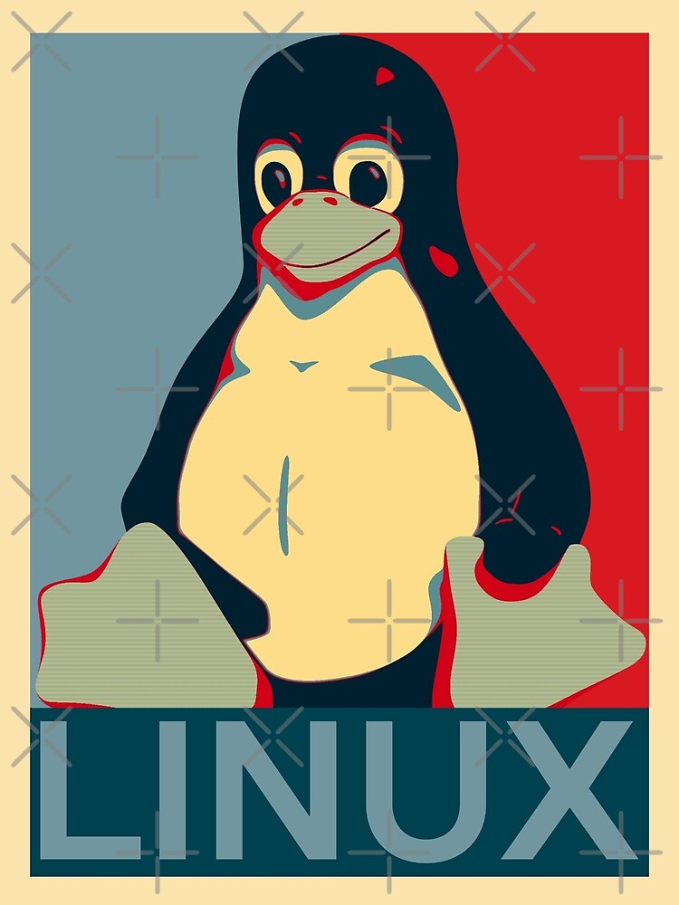 Lámina fotográfica «Tux Linux Hope Poster Parody Design para geeks de ...