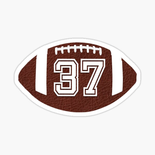 "American Football Jersey No 37 Uniform Back Number #37" Sticker for ...