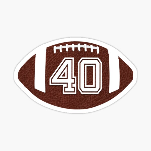 "American Football Jersey No 40 Uniform Back Number #40" Sticker by ...