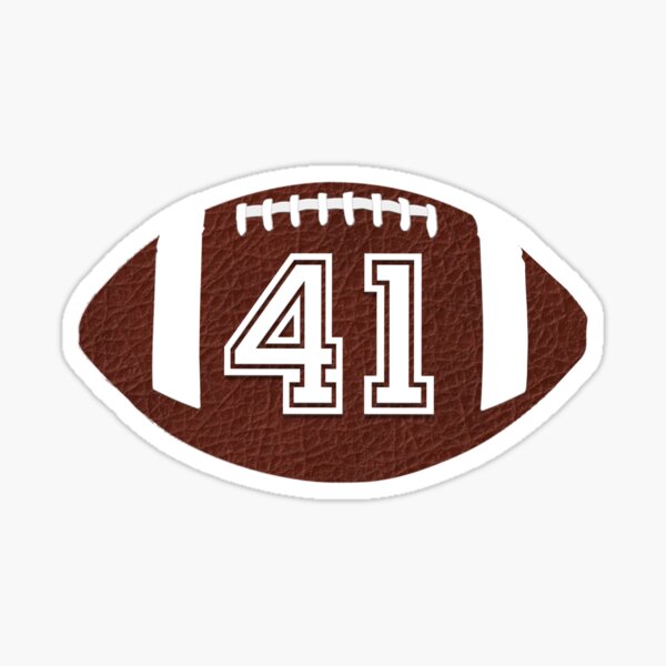 "American Football Jersey No 41 Uniform Back Number #41" Sticker for ...