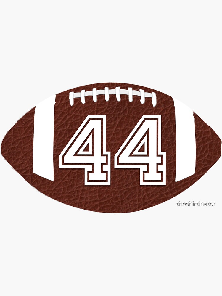 "American Football Jersey No 44 Uniform Back Number #44" Sticker by ...