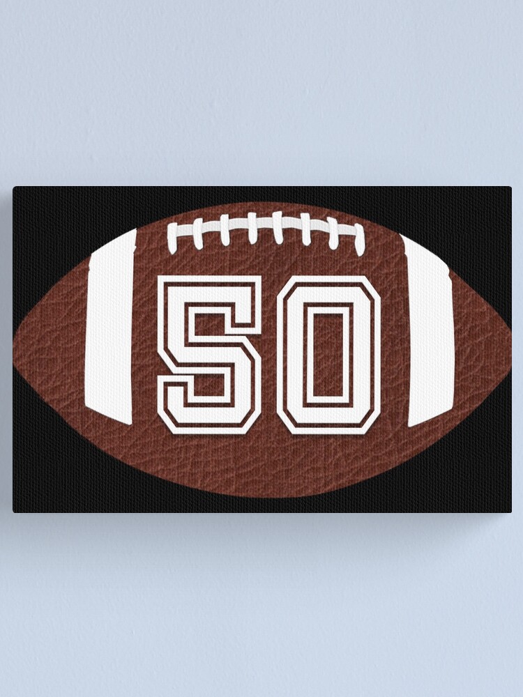 "American Football Jersey No 50 Uniform Back Number #50" Canvas Print ...