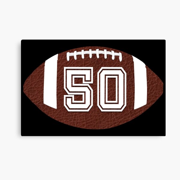 "American Football Jersey No 50 Uniform Back Number #50" Canvas Print ...
