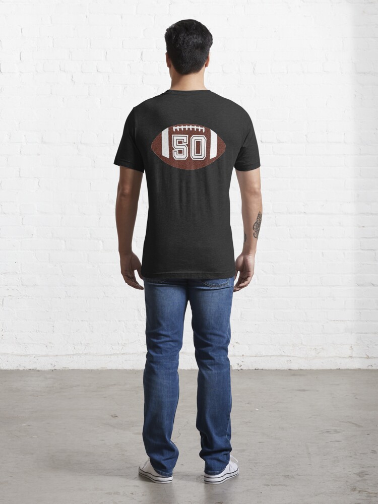 "American Football Jersey No 50 Uniform Back Number #50" T-shirt by ...