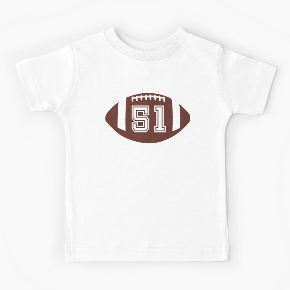 "American Football Jersey No 51 Uniform Back Number #51" Kids T-Shirt ...
