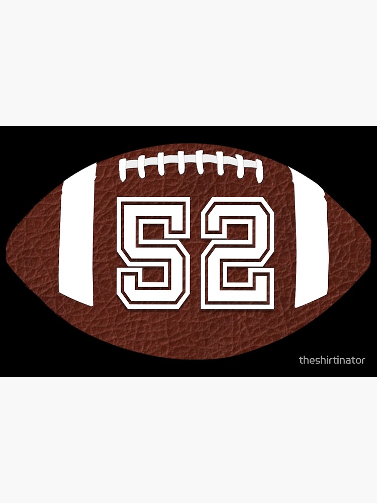 "American Football Jersey No 52 Uniform Back Number #52" Canvas Print ...