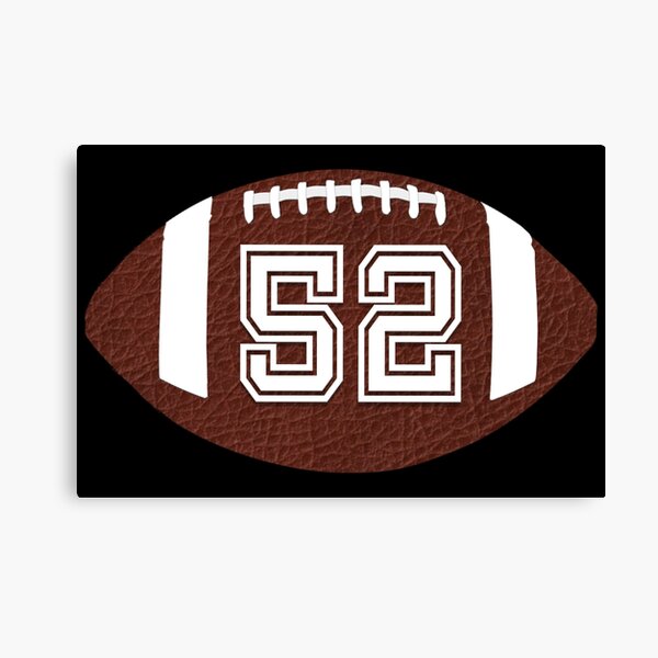 "American Football Jersey No 52 Uniform Back Number #52" Canvas Print ...