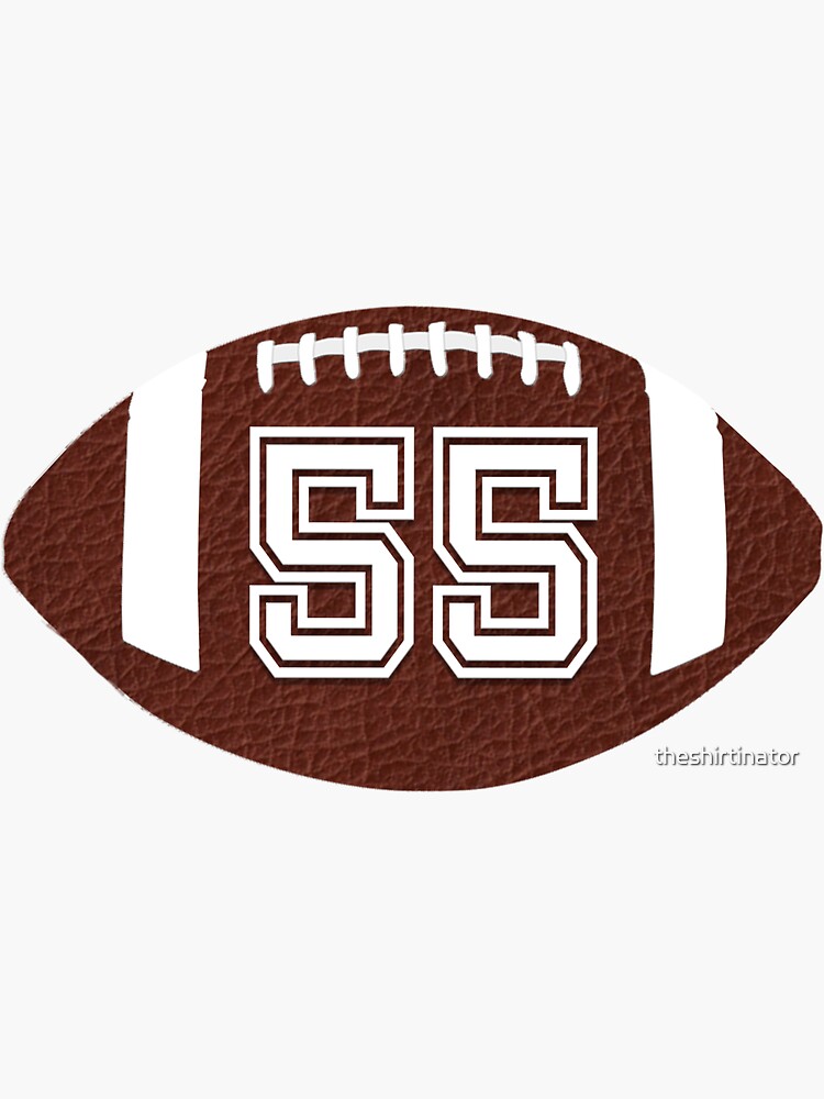 "American Football Jersey No 55 Uniform Back Number #55" Sticker for ...