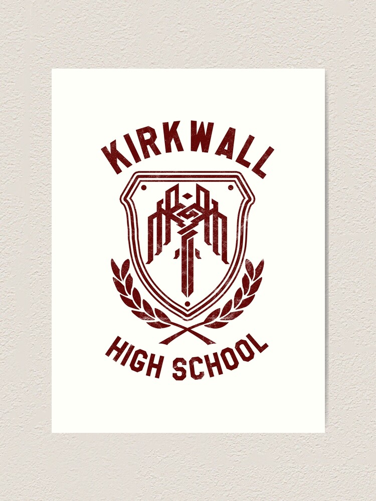 "Kirkwall High School | Dragon Age 2 High School Style Crest" Art Print ...