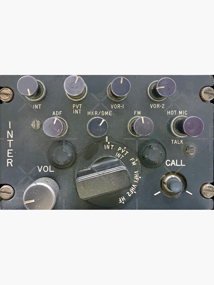 "Aircraft Intercom Panel" Sticker for Sale by Wildharegrafix | Redbubble