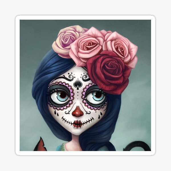 "Catrina" Sticker for Sale by edleon | Redbubble