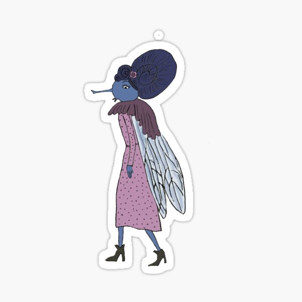 "Lady Fly" Sticker for Sale by salomeja | Redbubble