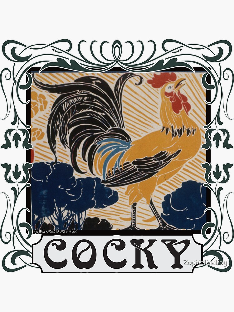 "Cocky" Sticker by ZophielMalfoy | Redbubble
