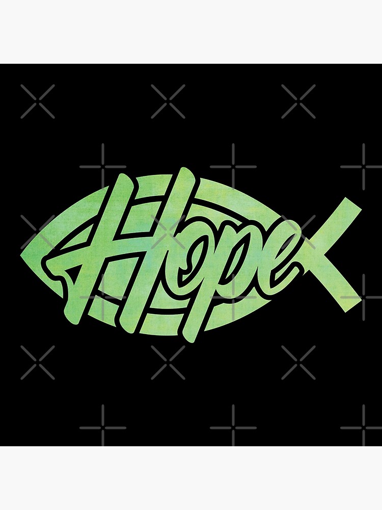 "Hope in Jesus Fish Symbol Logo" Art Print by identiti | Redbubble
