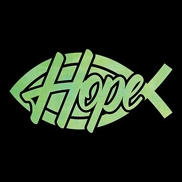 "Hope in Jesus Fish Symbol Logo" Sticker for Sale by identiti | Redbubble