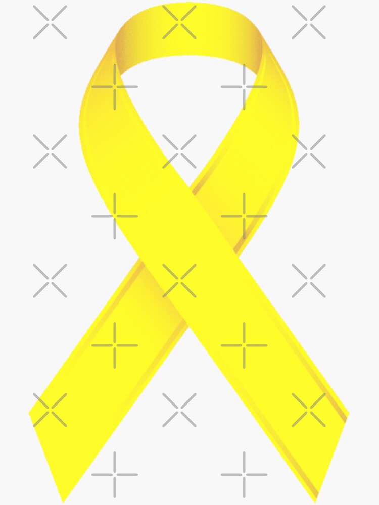"Yellow Awareness Ribbon" Sticker for Sale by jackiegu | Redbubble