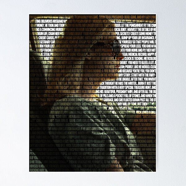 "amy dunne - gone girl script" Poster for Sale by andreluizvsa | Redbubble