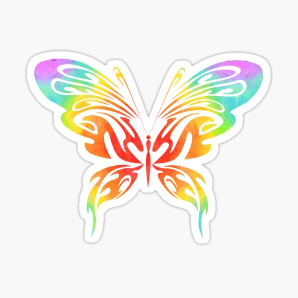 "Rainbow Butterfly" Sticker for Sale by FaithAndForest | Redbubble