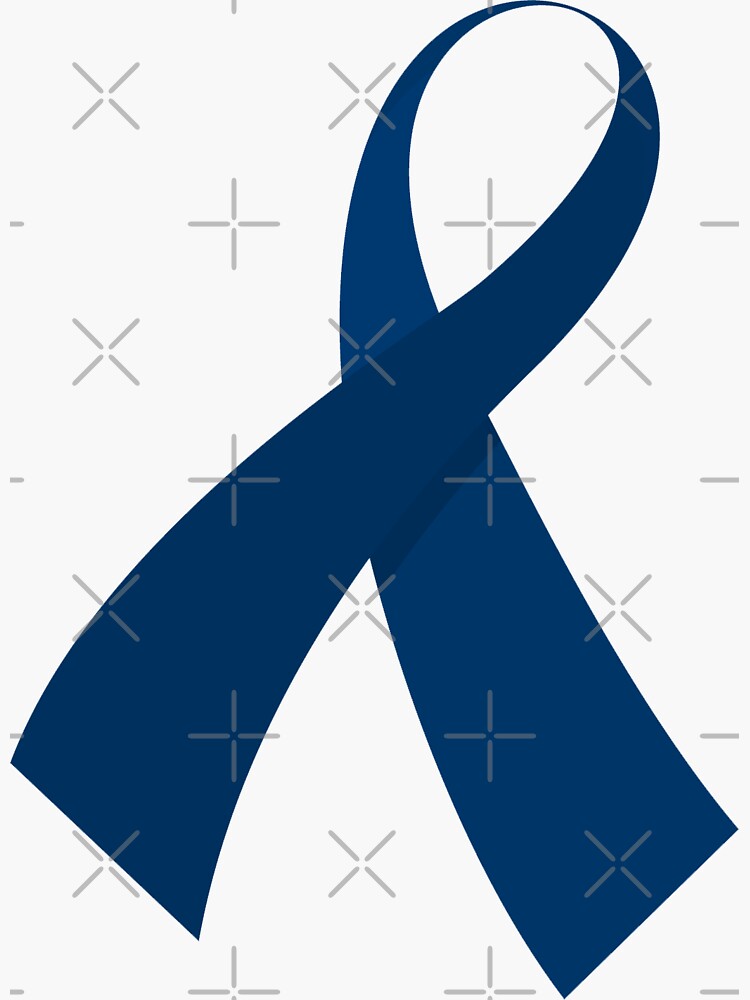 "Dark Blue Awareness Ribbon" Sticker for Sale by jackiegu | Redbubble