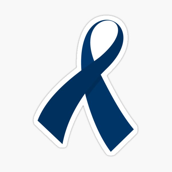 "Dark Blue Awareness Ribbon" Sticker for Sale by jackiegu | Redbubble