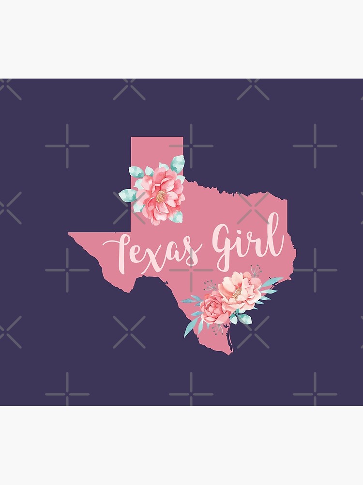 "Texas Girl - Floral Texas Map Design for Texas Girls" Photographic ...