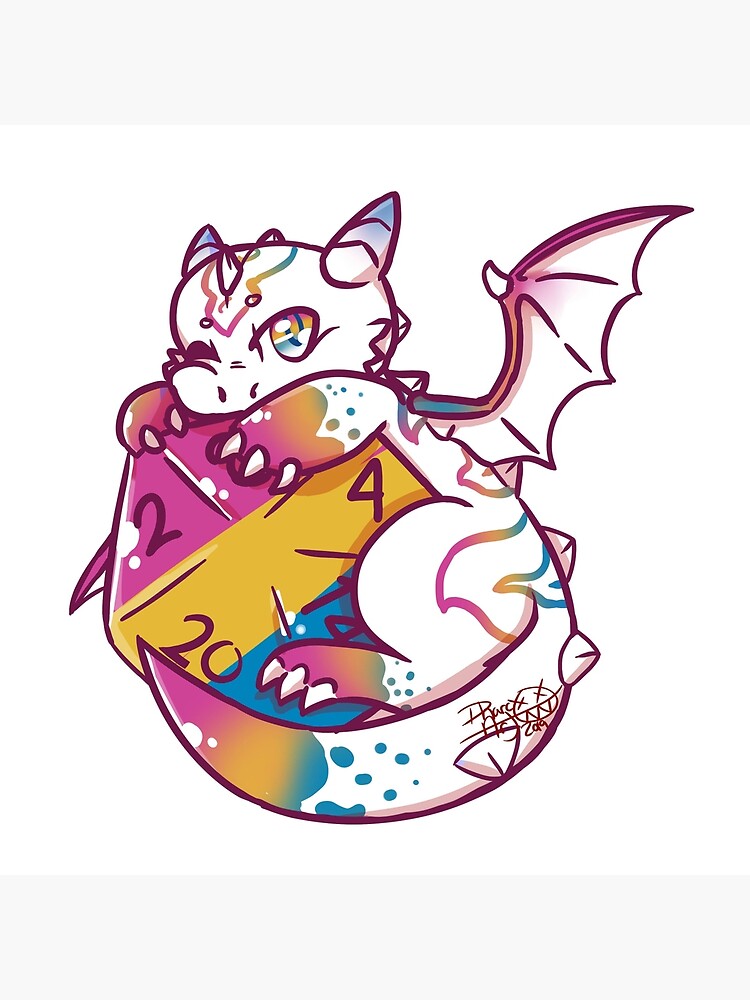 "DnD Pan Pride Baby Dragon" Canvas Print by DharcArtStudios | Redbubble