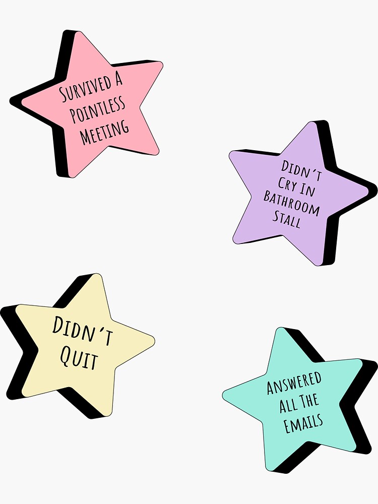 "Survived the Work Day" Sticker for Sale by ash-w | Redbubble