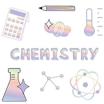 "Pastel Rainbow Chemistry Subject Sticker Pack" Sticker for Sale by The ...