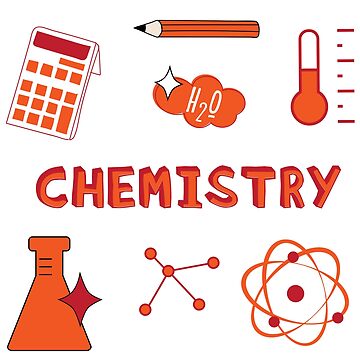 "Orange Chemistry Subject Sticker Pack" Sticker for Sale by The-Goods ...