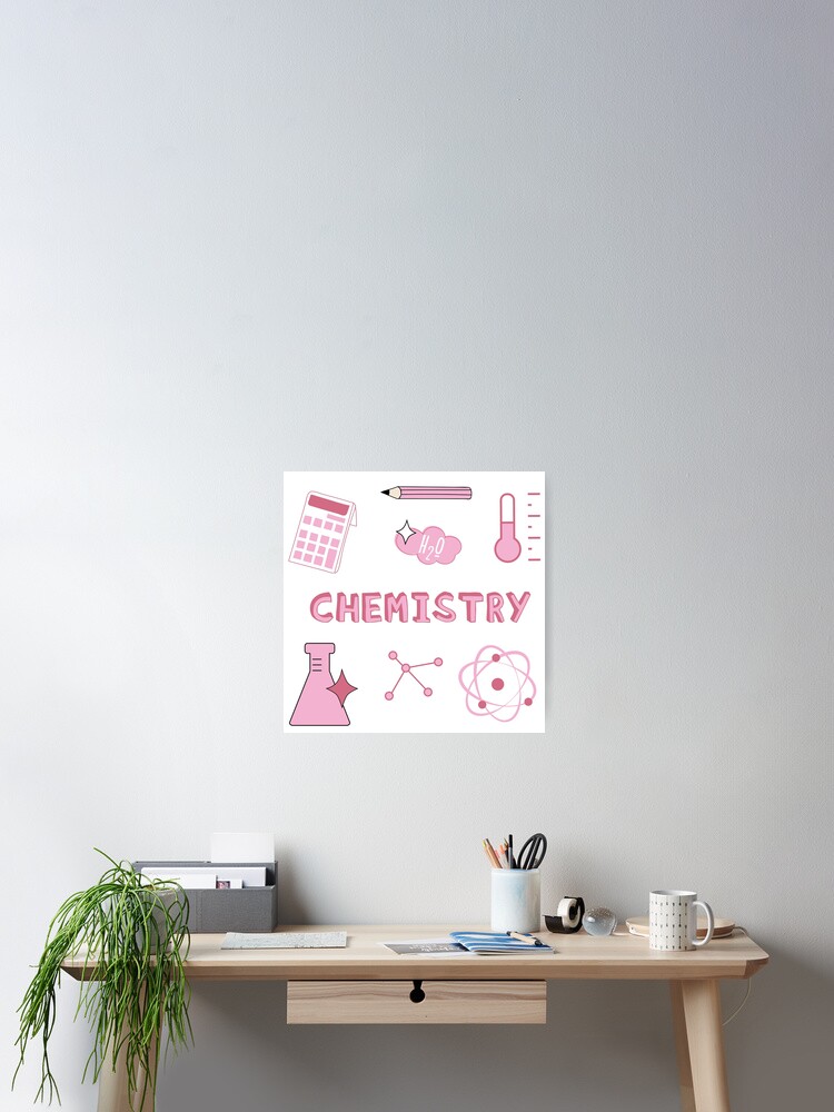 "Pink Chemistry Subject Sticker Pack" Poster for Sale by The-Goods ...