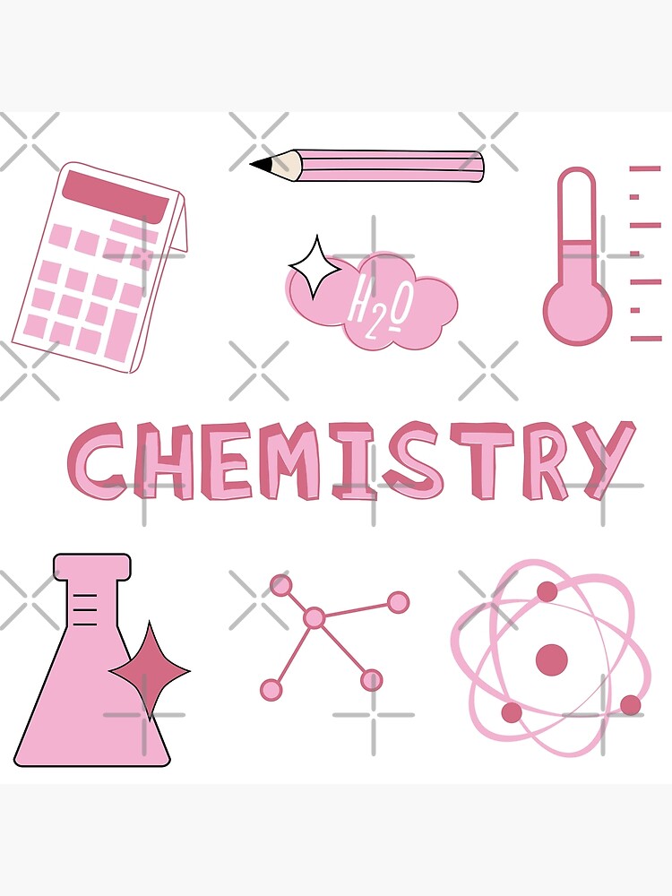 "Pink Chemistry Subject Sticker Pack" Poster for Sale by The-Goods ...