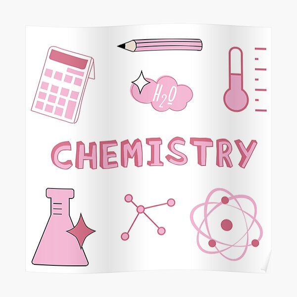 "Pink Chemistry Subject Sticker Pack" Poster for Sale by The-Goods ...