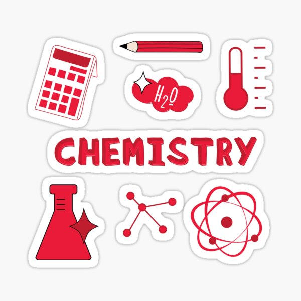 "Red Chemistry Subject Sticker Pack" Sticker for Sale by The-Goods ...