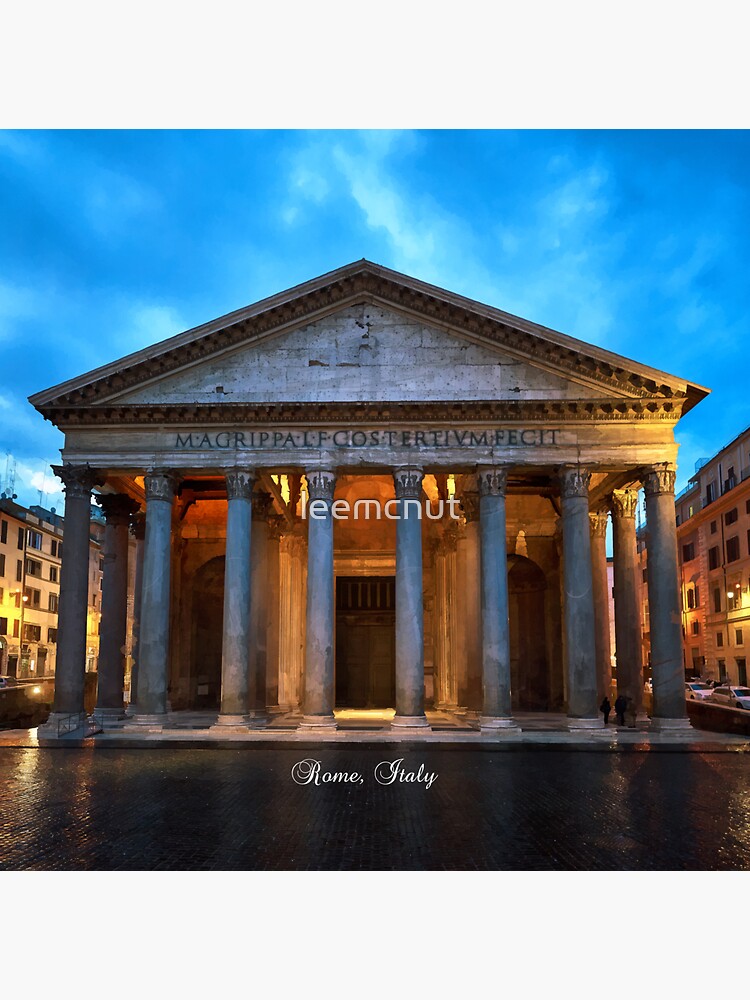 "Rome, Italy - Impressive Pantheon" Sticker for Sale by leemcnut ...