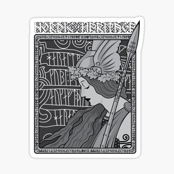 "Nordic Heritage - Valkyrie" Sticker for Sale by BlackRavenOath | Redbubble