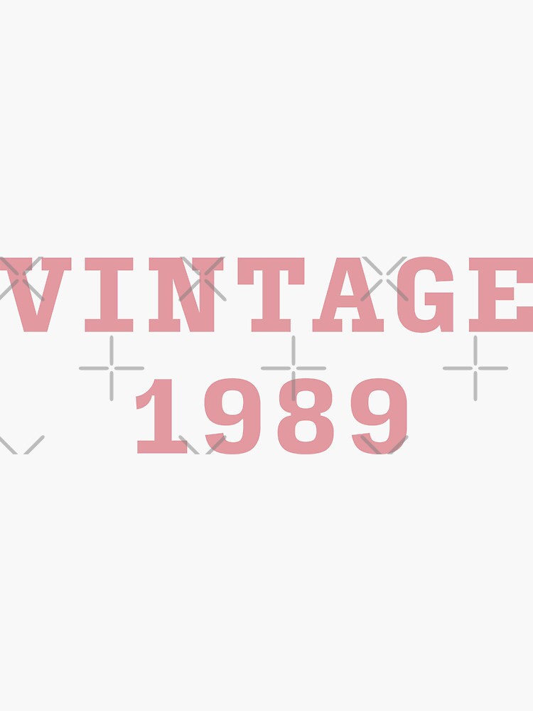"Vintage 1989 statement text design 30th birthday tshirt tee clothing ...