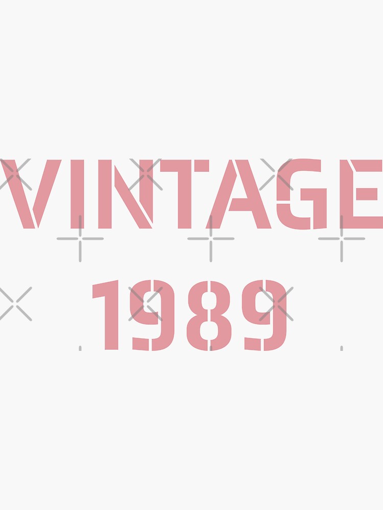 "Vintage 1989 statement text design 30th birthday tshirt tee clothing ...