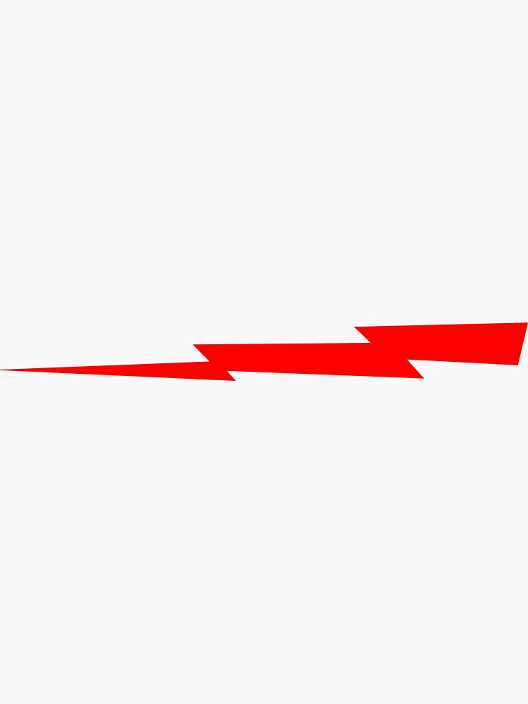 "Red Lightning Bolt Sticker" Sticker for Sale by huldazheng | Redbubble
