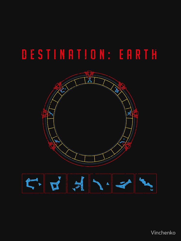 "Destination Earth chevron symbols" T-shirt by Vinchenko | Redbubble