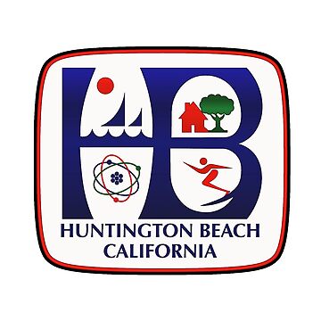 "Huntington Beach" Sticker for Sale by ZombeeMunkee | Redbubble