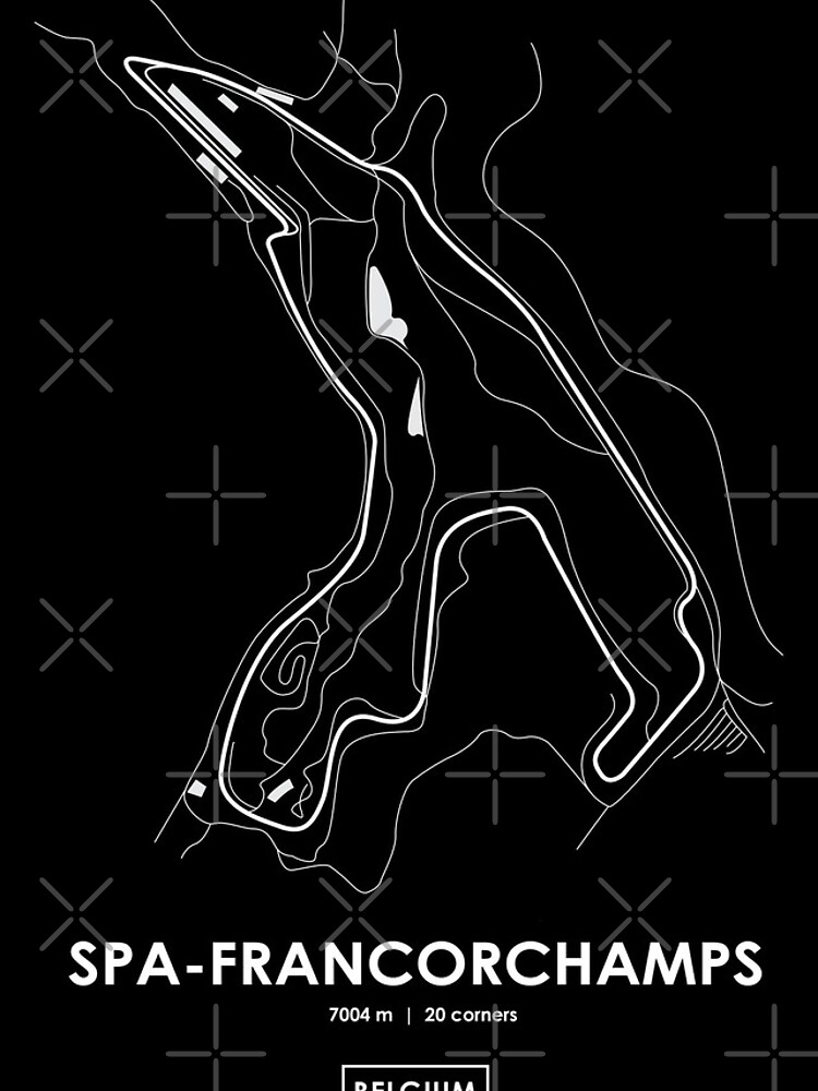 "SPA-FRANCORCHAMPS - Belgium Track Map" iPhone Case for Sale by ...