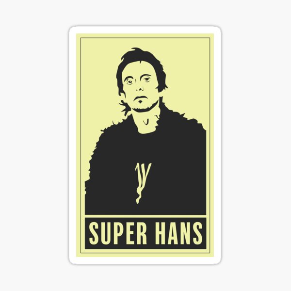 "Super Hans - Peep Show" Sticker for Sale by bbcopywriter | Redbubble