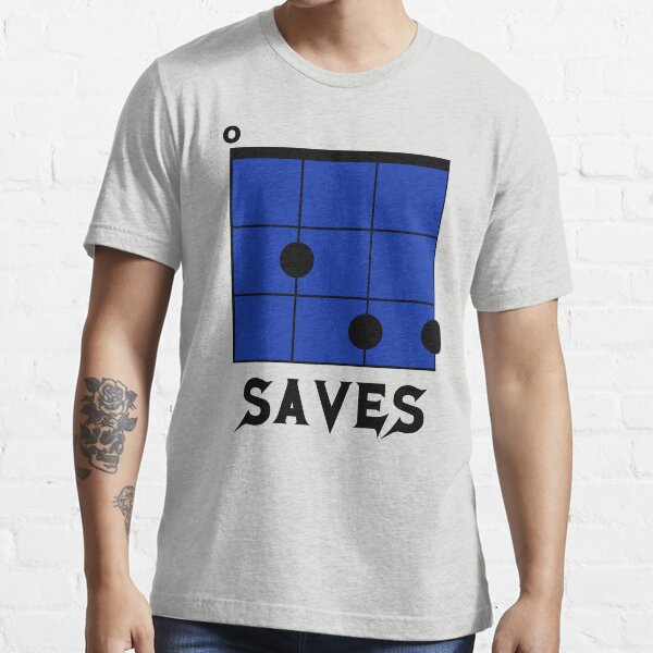 "Gsus Saves - Ukulele Player Blue/Black Heavy Metal Design" T-shirt for ...