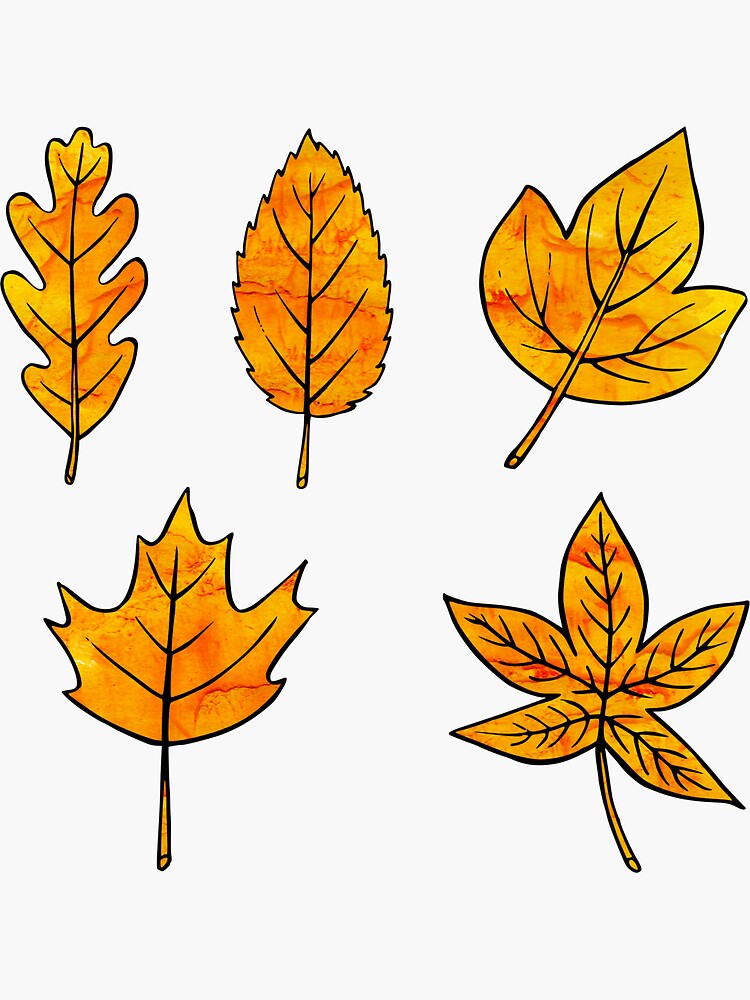 "Yellow Leaves" Sticker for Sale by Olooriel | Redbubble